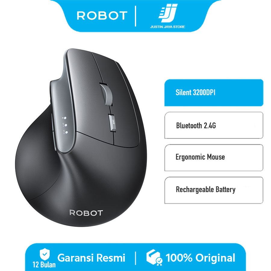 Jual ROBOT Guru Master 2 Vertical Wireless [Bluetooth + 2.4G] Ergonomic ...