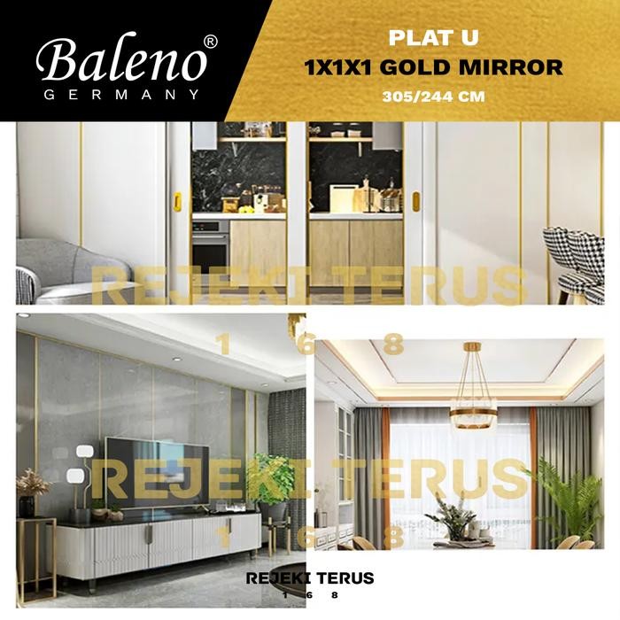 Jual Plat U STAINLESS STEEL U GOLD MIRROR 1x1x1cm / List Edging Lis ...