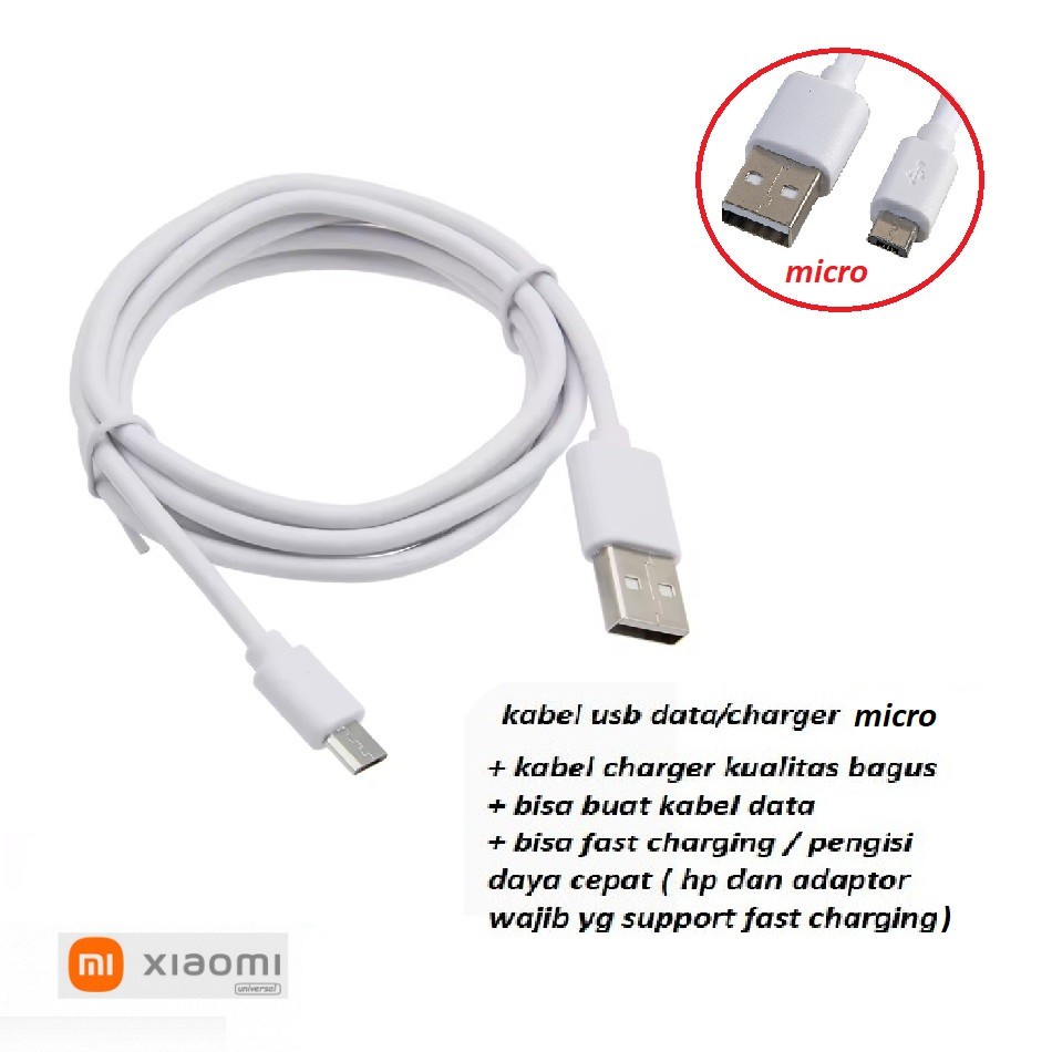 Jual Usb micro kabel charger xiaomi redmi 4x - xiaomi note 4x ...
