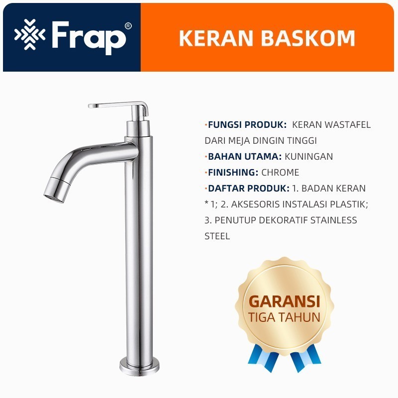 Jual Kran Wastafel 1/2" inch Frap IF1331 Kran Air Brass Pilar Sink Tap ...
