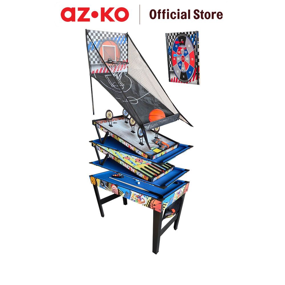 Jual AZKO Berwyn Multi Game Table 5 In 1 Bl, Bskt, Drt, Sht, Hdl Meja ...