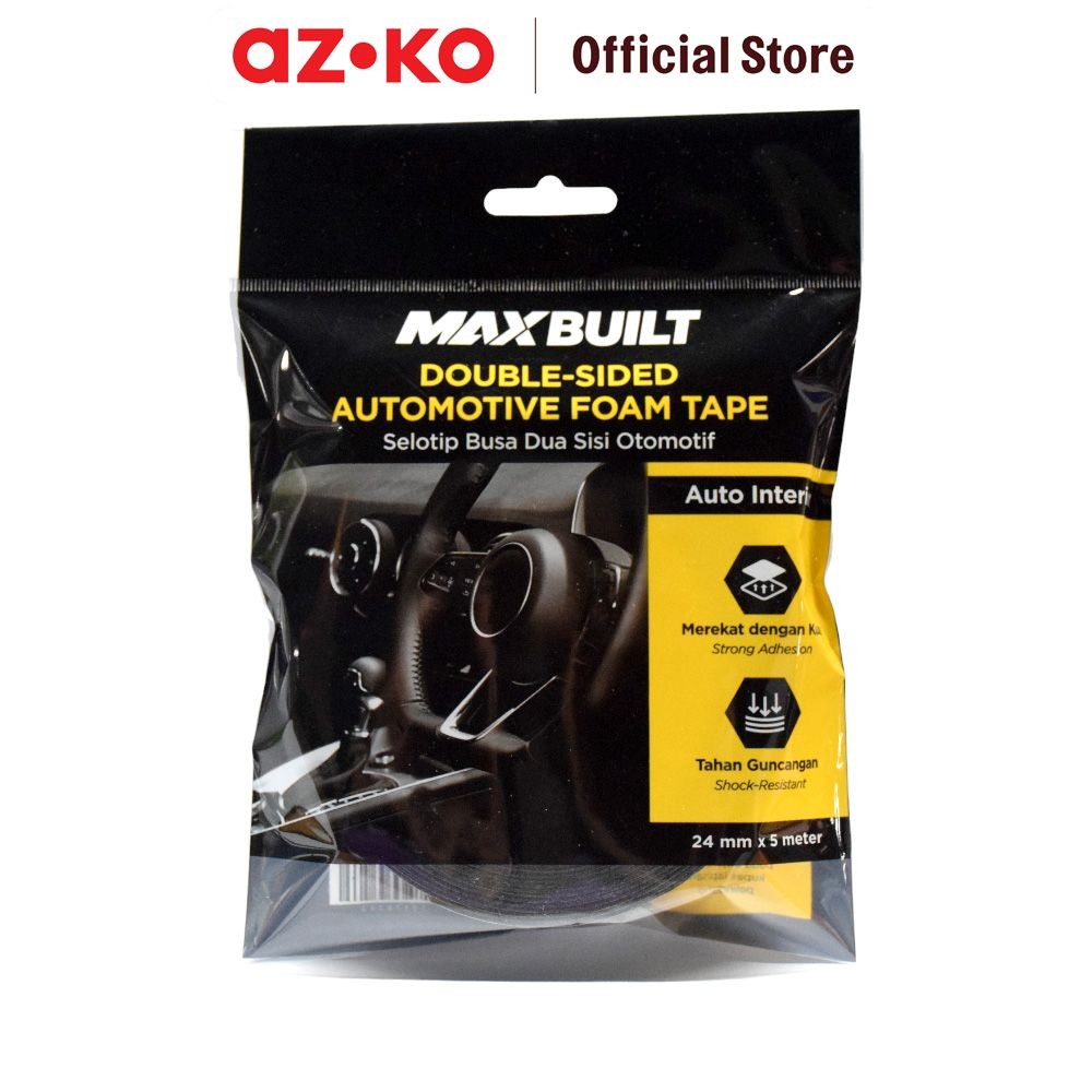 Jual AZKO Maxbuilt 2.4 cmx5 mtr Isolasi Foam Double Tape Otomotif ...