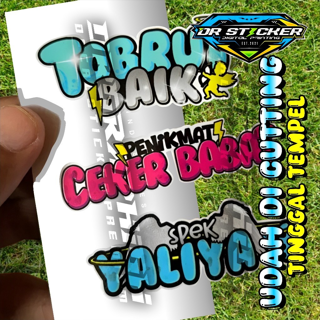 Jual STIKER PACK ISI 3 Udah Cutting Sticker Tobrut Baik, Sticker ...