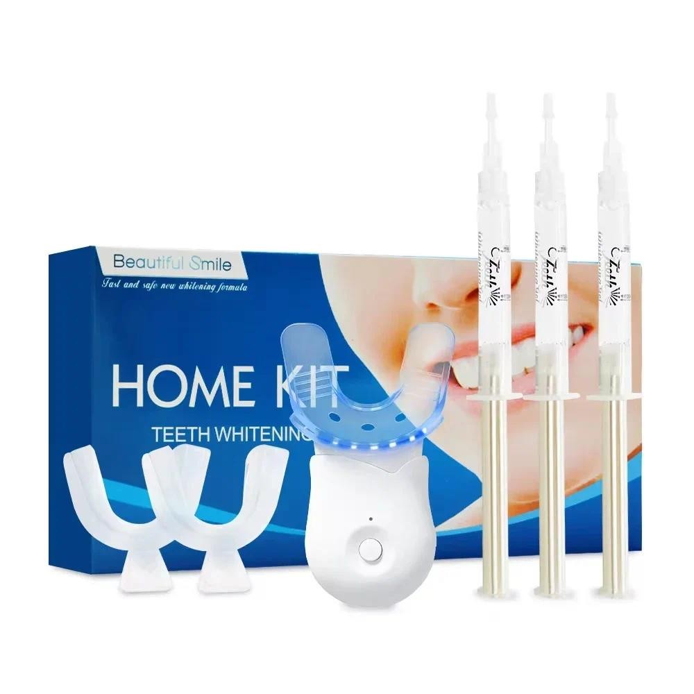 Jual Teeth Whitening Kit with LED Light Mouth Tray White Tooth Bleach ...