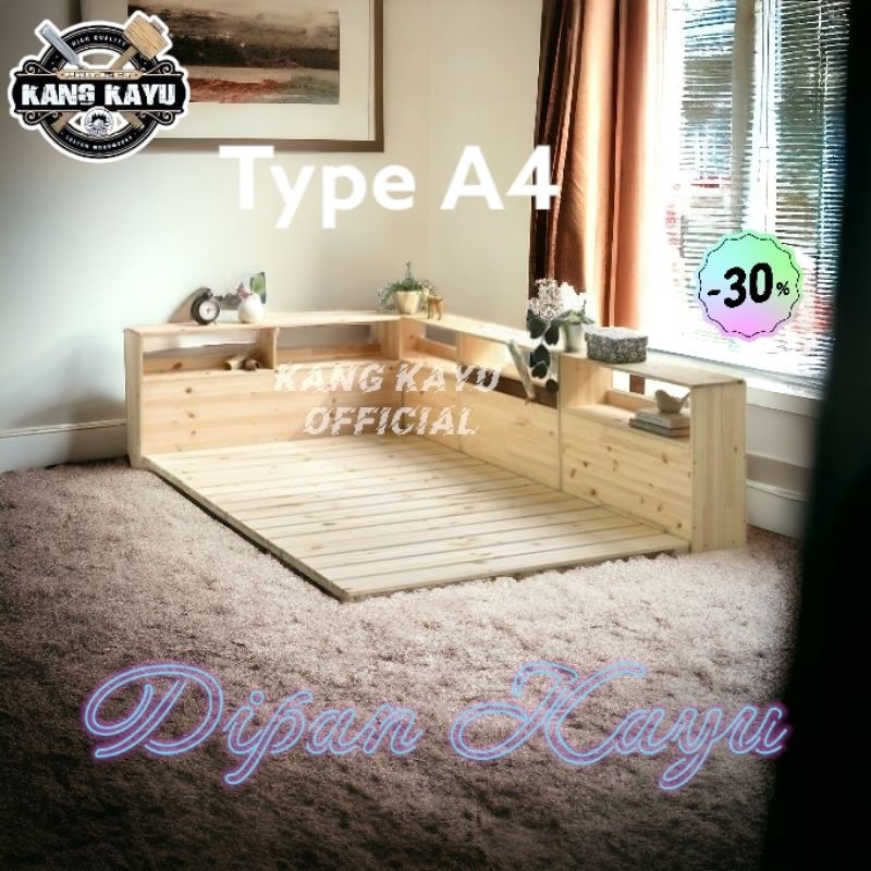 Jual Kang Kayu Dipan kasur Ranjang Kayu Dipan Tempat Tidur ukuran ...