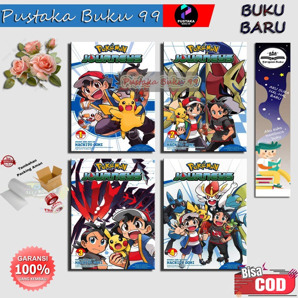 Jual komik Pokémon Journeys, volume 1-4 (English) | Shopee Indonesia