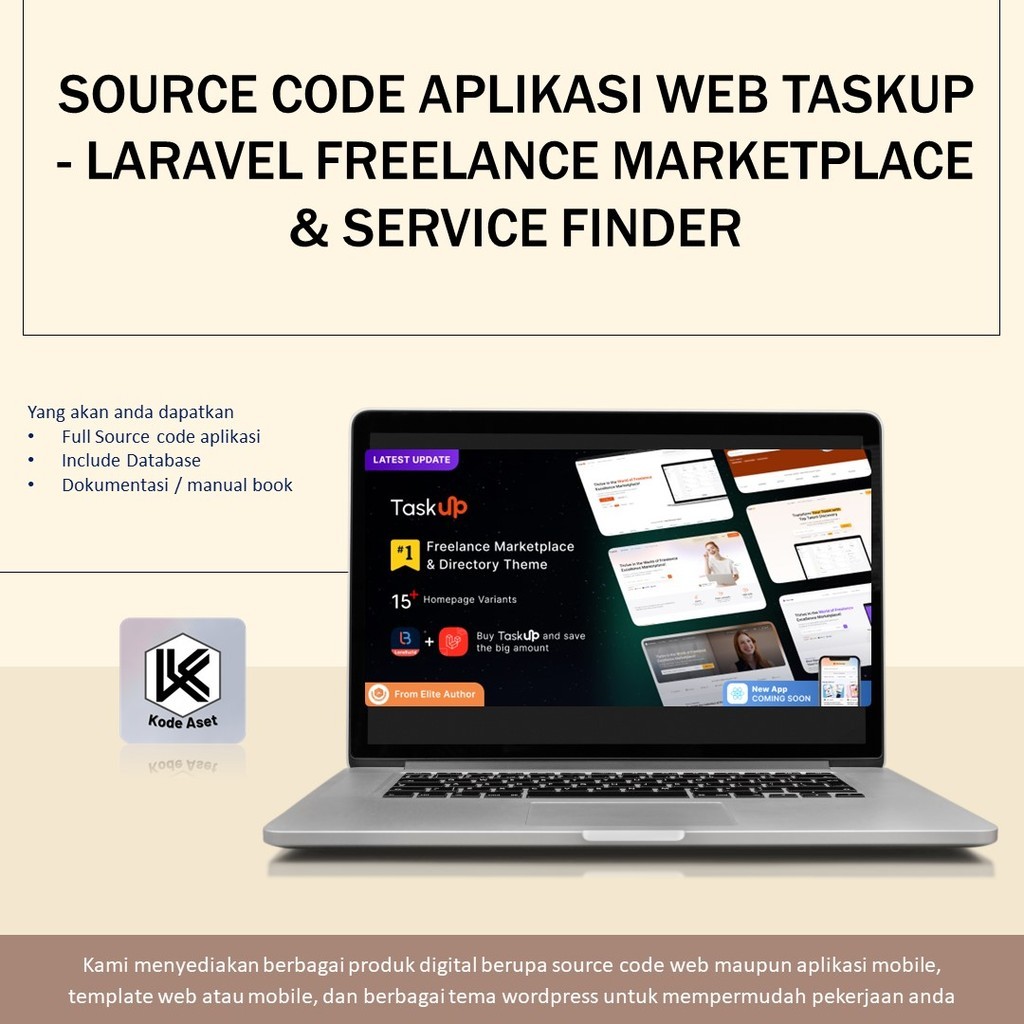 Jual SOURCE CODE APLIKASI WEB TASKUP - LARAVEL FREELANCE MARKETPLACE & SERVICE FINDER | Shopee ...