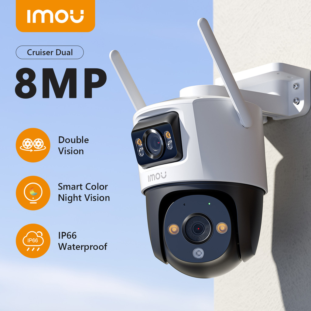 Jual IMOU Cruiser Dual 8MP Dual Lens WiFi Camera Wifi 6 Zoom AI Human ...