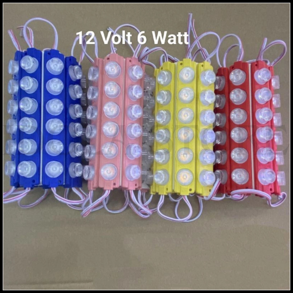 Jual Lampu LED Modul 6 Mata(1x6) 12 Volt 6 Watt/Modul LED 6W 12V Super Terang /Harga 1 pcs ...