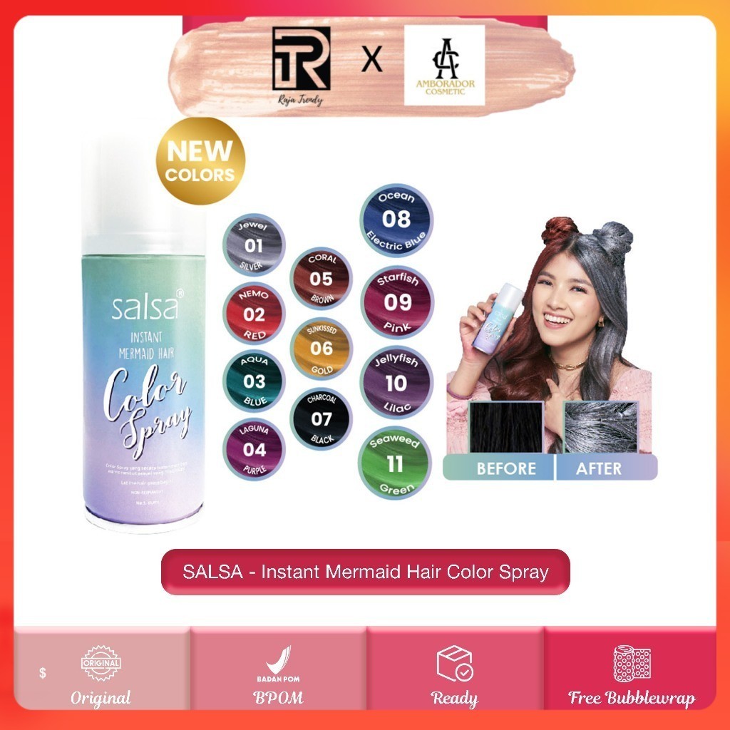 Jual SALSA - INSTANT MERMAID HAIR COLOR SPRAY ( 80 ml ) - Semir Rambut ...