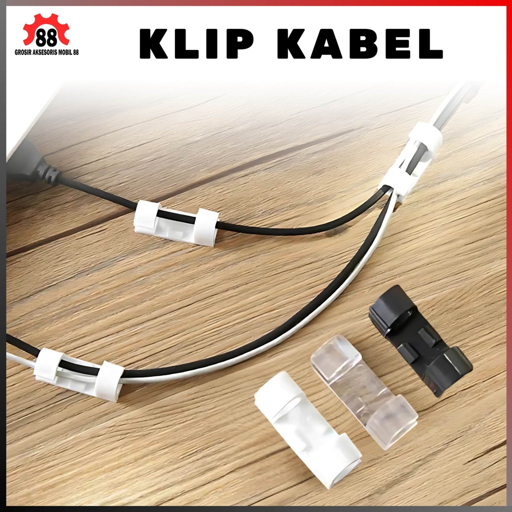 Jual Klip Kabel Penjepit Perapih Klem Clip Wire Hose Clamp Organizer 20 ...
