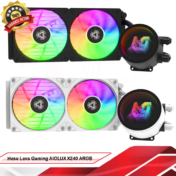 Jual Hose Lexa Gaming AIOLUX X240 ARGB Black / White | Shopee Indonesia