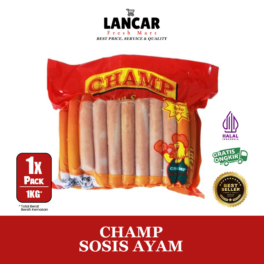 Jual CHAMP SOSIS AYAM 1KG / CHAMP SOSIS AYAM ISI 40PCS | Shopee Indonesia