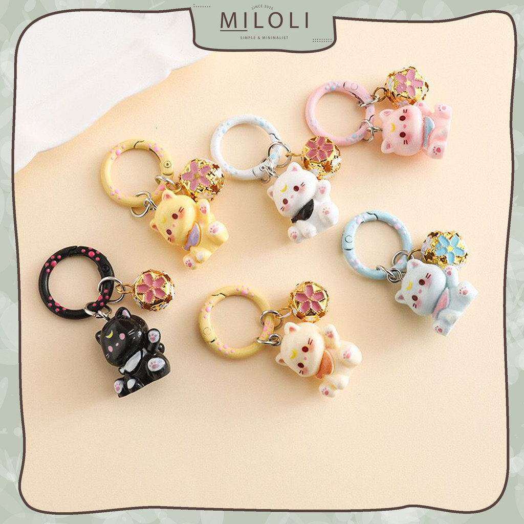 Jual [MILOLI] 1Pcs Gantungan Kunci CARTOON CAT KEYCHAIN KAWAII Cute ...
