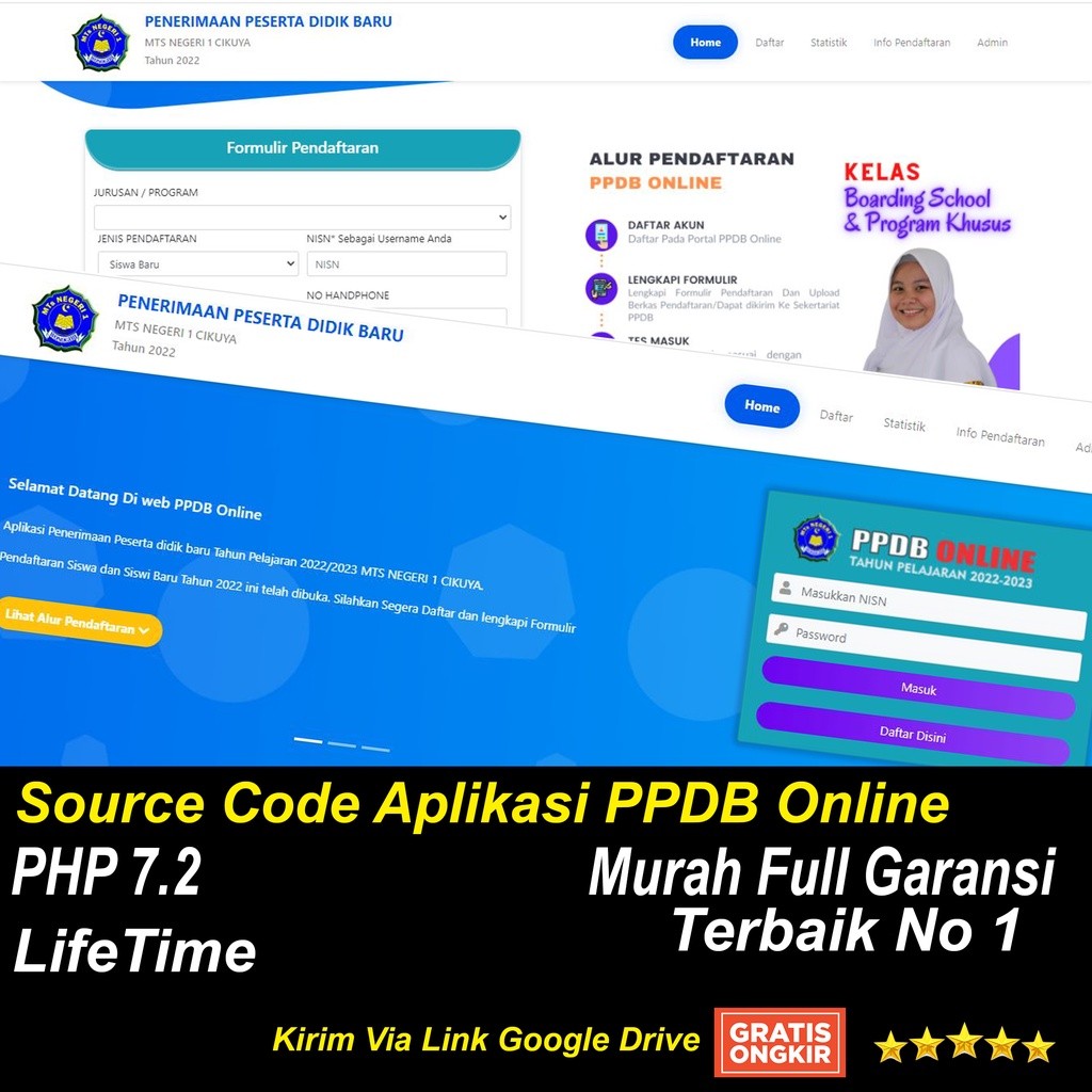 Jual Source Code Aplikasi PPDB Penerimaan Peserta Didik Baru - Aplikasi Web - PHP 7+ | Shopee ...