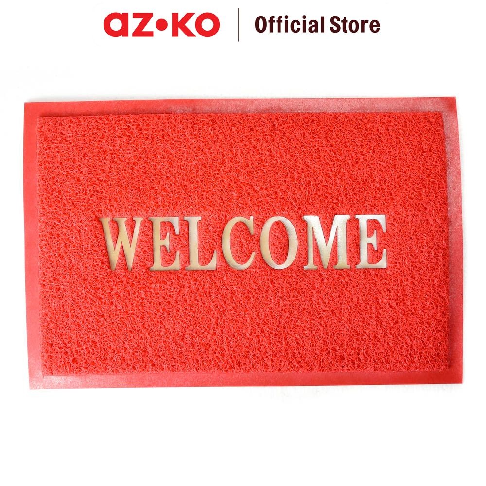 Jual AZKO Krisbow 60X90 cm Keset Pintu Pvc Welcome - Merah Door Mat ...
