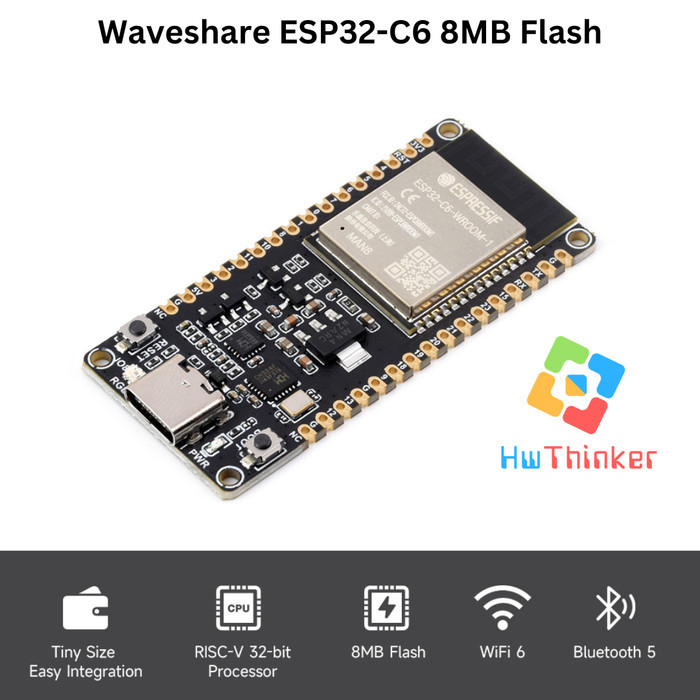 Jual PA99 Waveshare ESP32-C6 core Development Board RISC-V ESP32-C6-WROOM-1-N8 WIFI 6 BLE Zigbee ...
