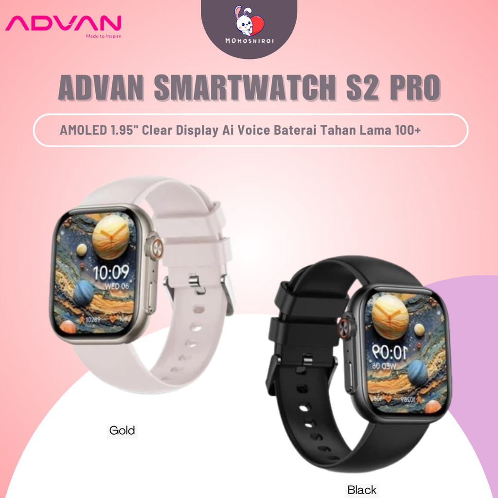 Jual ADVAN Smartwatch S2 Pro AMOLED 1.95" Clear Display Ai Voice ...