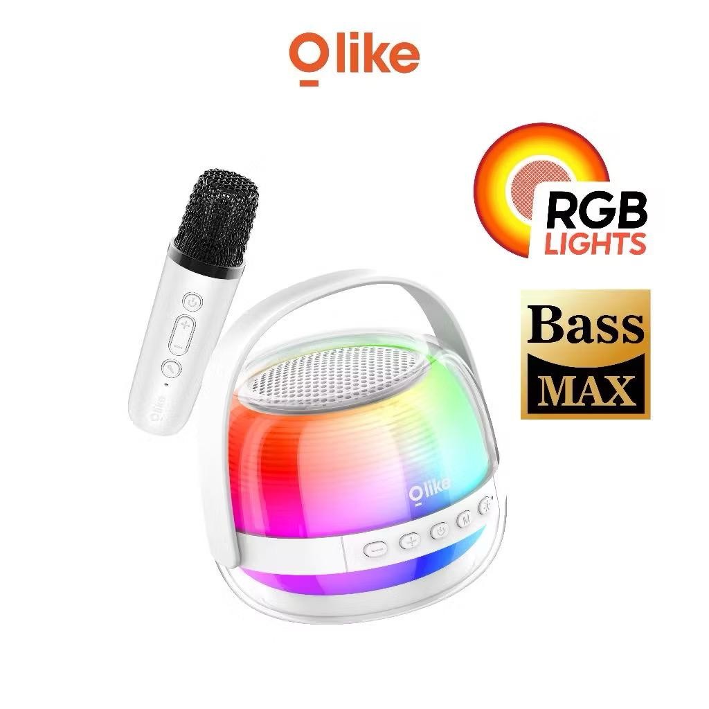 Jual OLIKE KM2 Speaker Karaoke Wireless dengan Mic & Rgb Led HD Audio ...