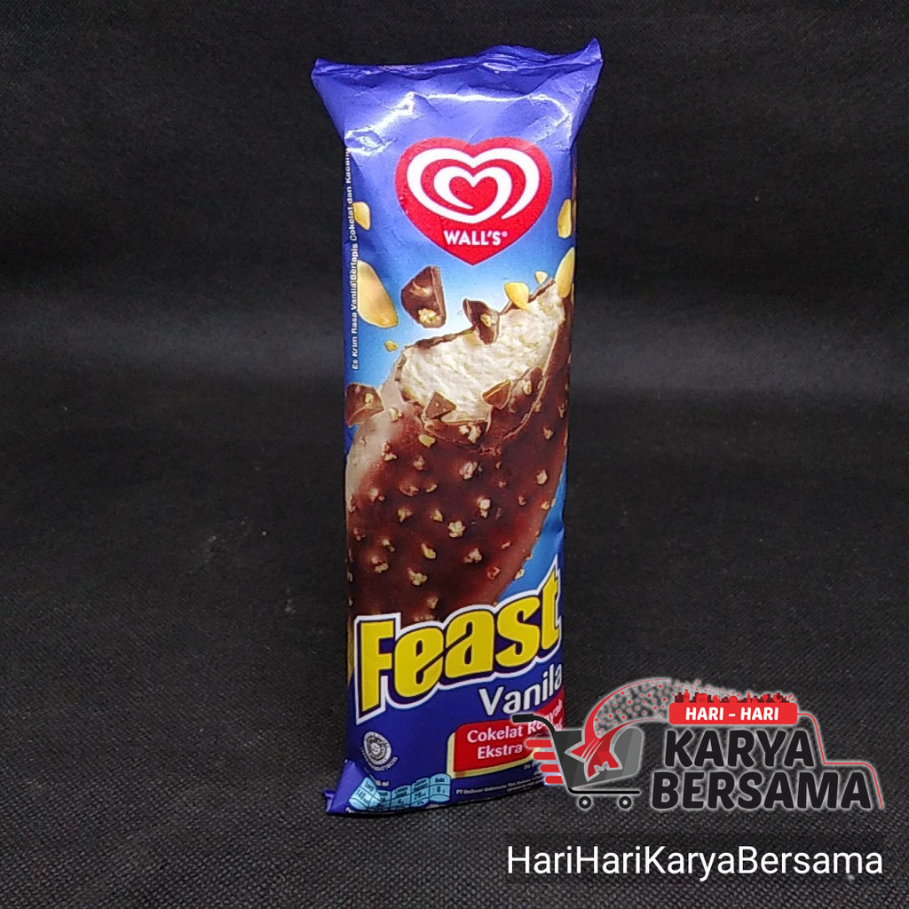 Jual ES KRIM ICE CREAM WALLS WALL'S FEAST VANILLA 65ML | Shopee Indonesia