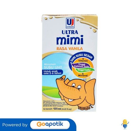 Jual Ultra Mimi Susu Uht Rasa Vanila 125 Ml Tetrapak | Shopee Indonesia