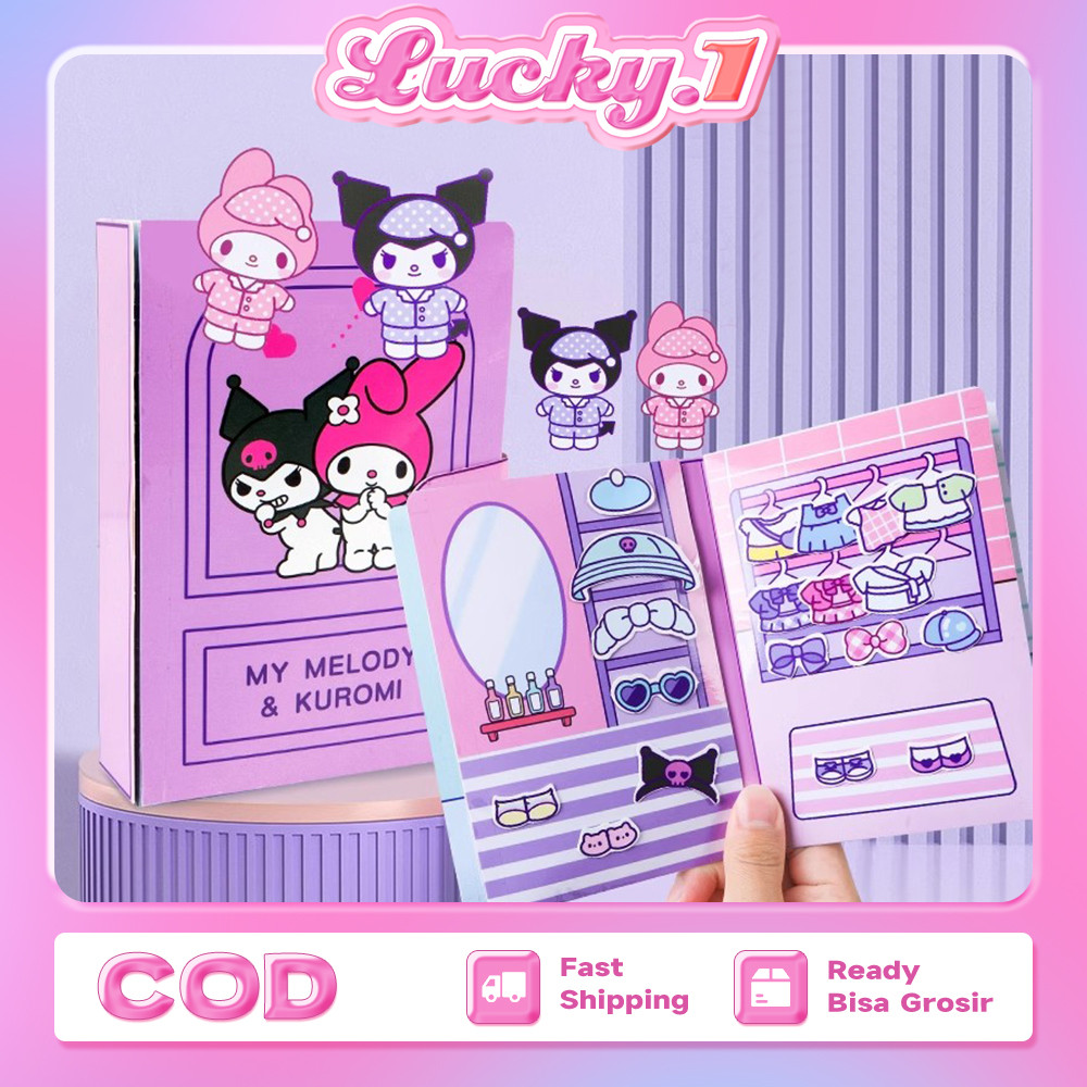 Jual Sticker Quiet Book Sanrio Quiet book Aesthetic Diy Buku Sticker 3D ...