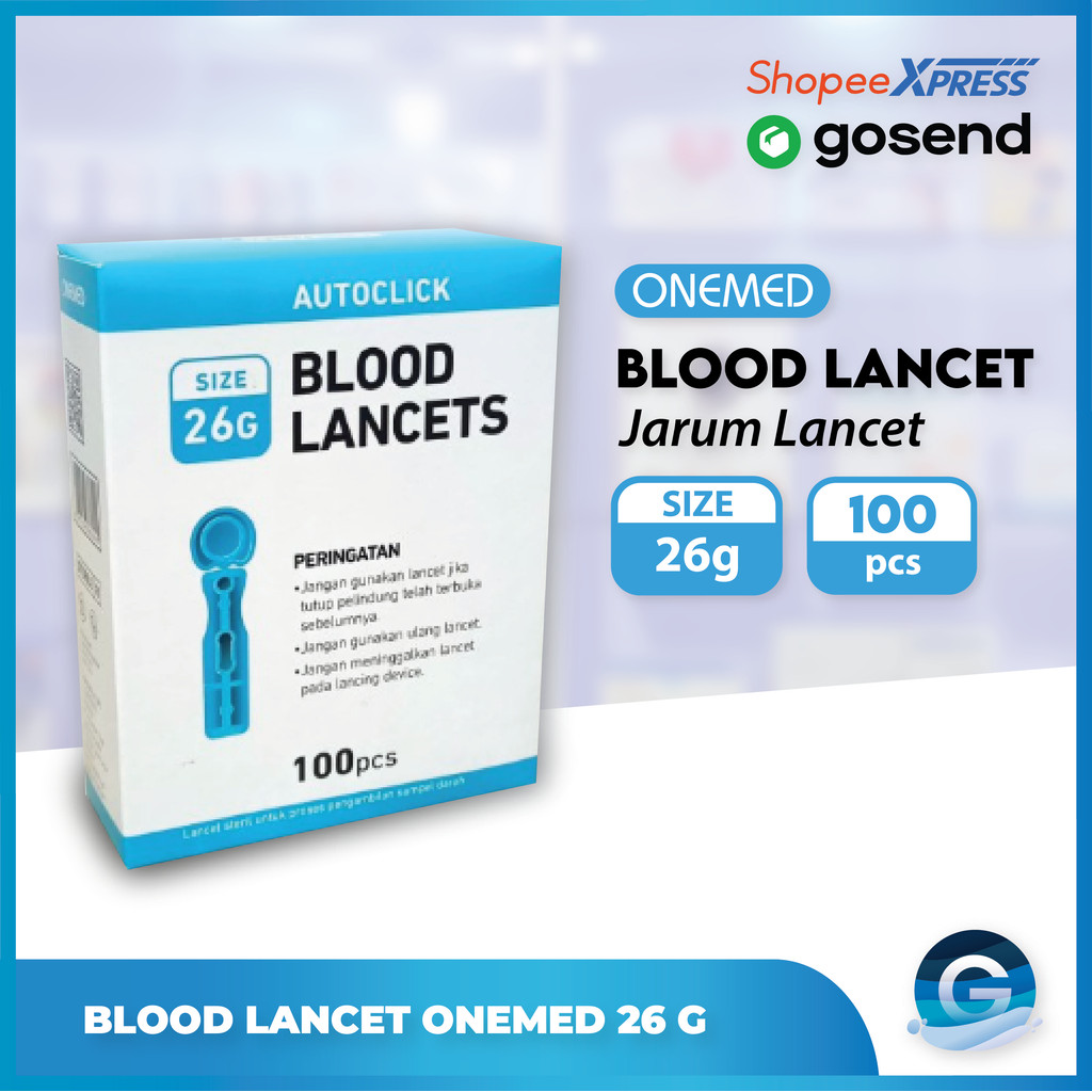 Jual Blood Lancets 26g Onemed Box 100 pcs | Shopee Indonesia
