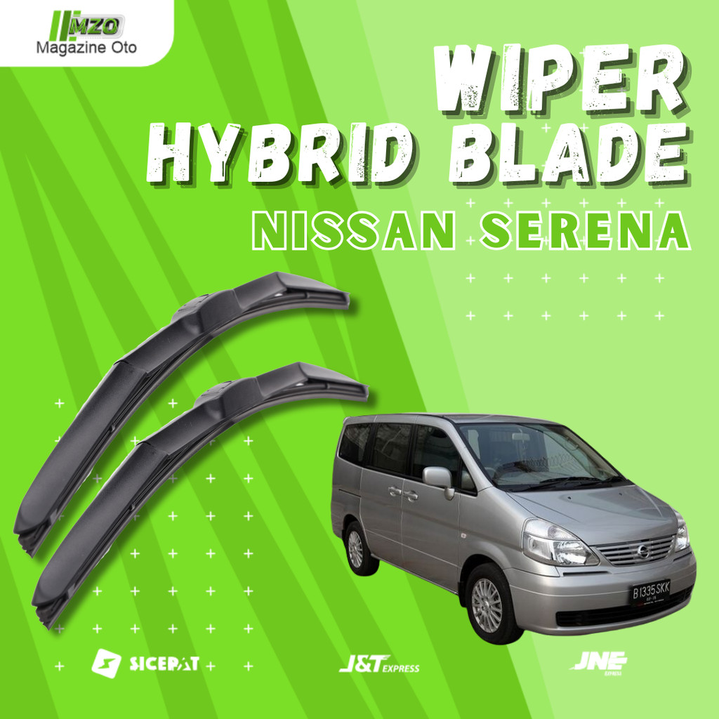 Jual 1 SET (2 PCS) Wiper - Nissan Serena C24 / C26 - Model Hybrid 1 Set ...