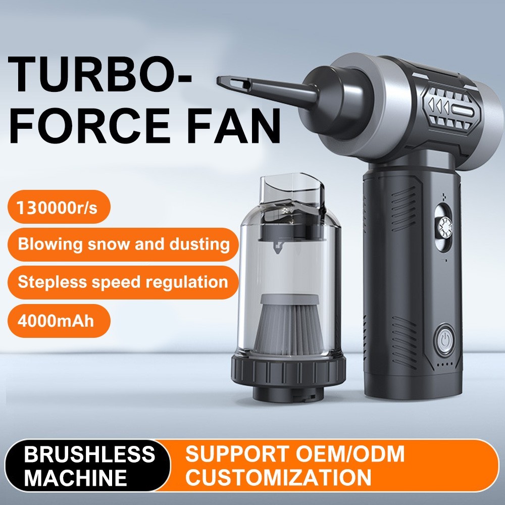 Jual Handheld Mini Turbo Jet Fan Rechargeable Blower 130000RPM Powerful ...