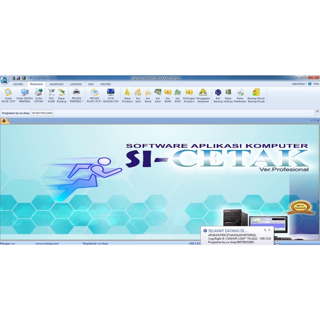 Jual SOFTWARE PERCETAKAN VERSI 7 FULL Source Code | Shopee Indonesia