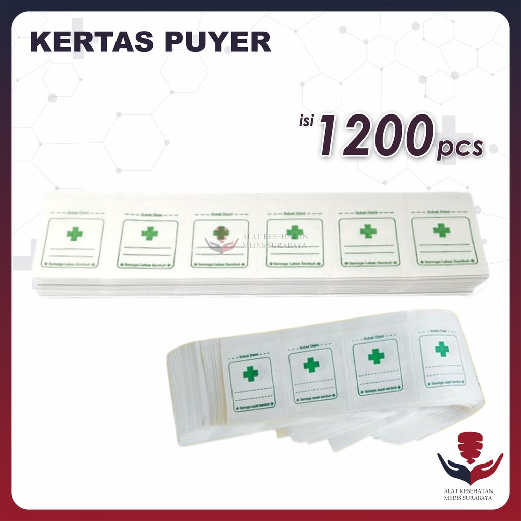 Jual Kertas Puyer Umum Plus Kantong Racikan Pembungkus Obat Press ...