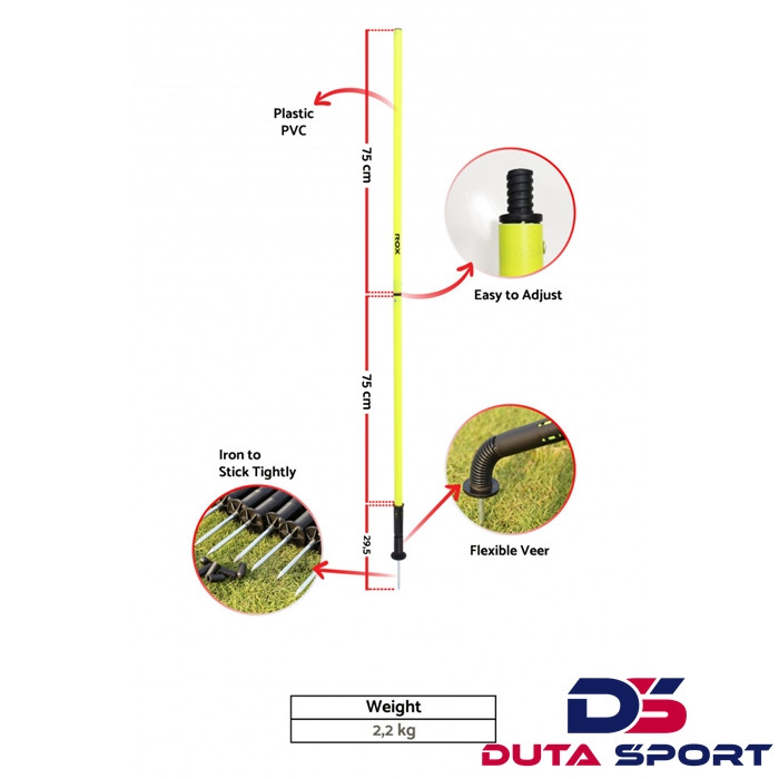 Jual ROX Agility Spike Pole Spring Malom Tiang Per Alat Latihan ...