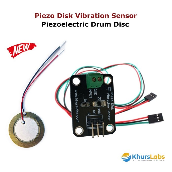 Jual GD99 Digital Piezo Disk Vibration Sensor Piezoelectric Drum Disk ...