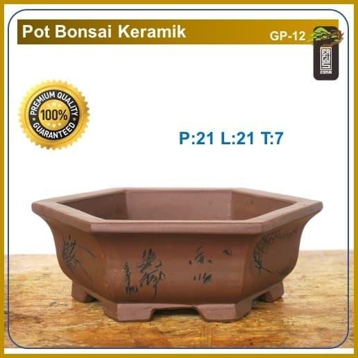 Jual POT BONSAI KERAMIK _segi enam ceper (@Bonsai Bagus) | Shopee Indonesia