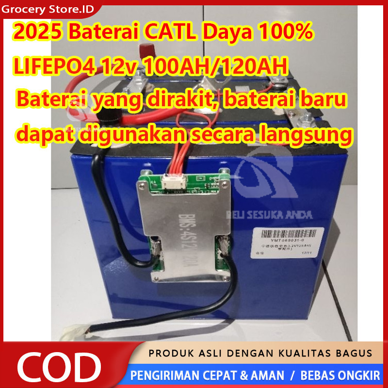 Jual Baterai Lifepo4 12v 120Ah plus BMS 2025 baterai baru dengan baterai 100% CATL/BYD Battery ...