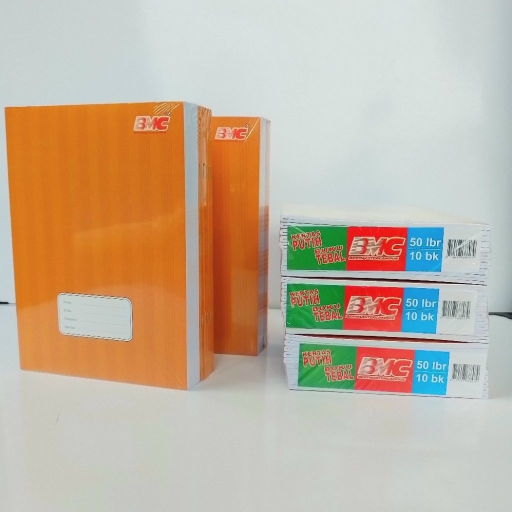 Jual BMC Campus 50 Lembar Boxy Panjang Kraft Sampul Buku Tulis ( 1Pak ...