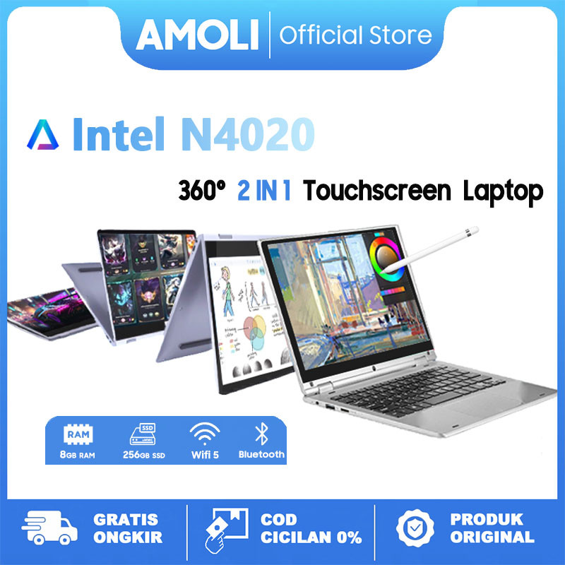 Jual Gift Watch AMOLI 2 in1 Laptop Touchscreen Intel N4020 RAM 8 GB ...