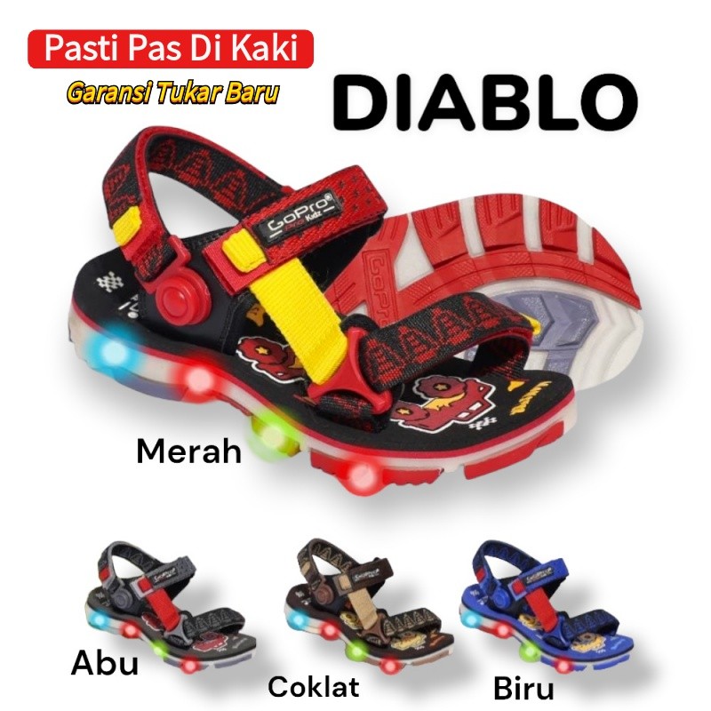 Jual GOPRO Diablo Sandal Gunung Anak Laki-Laki Anti Slip Velcro ...