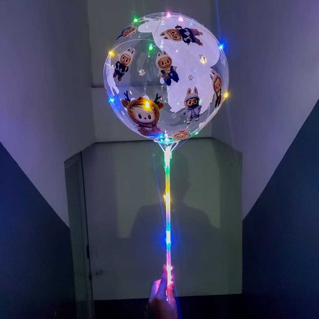 Jual 2 Pcs Balon Labubu Led Menyala Kedap Kedip RGB Lengkap Karakter ...