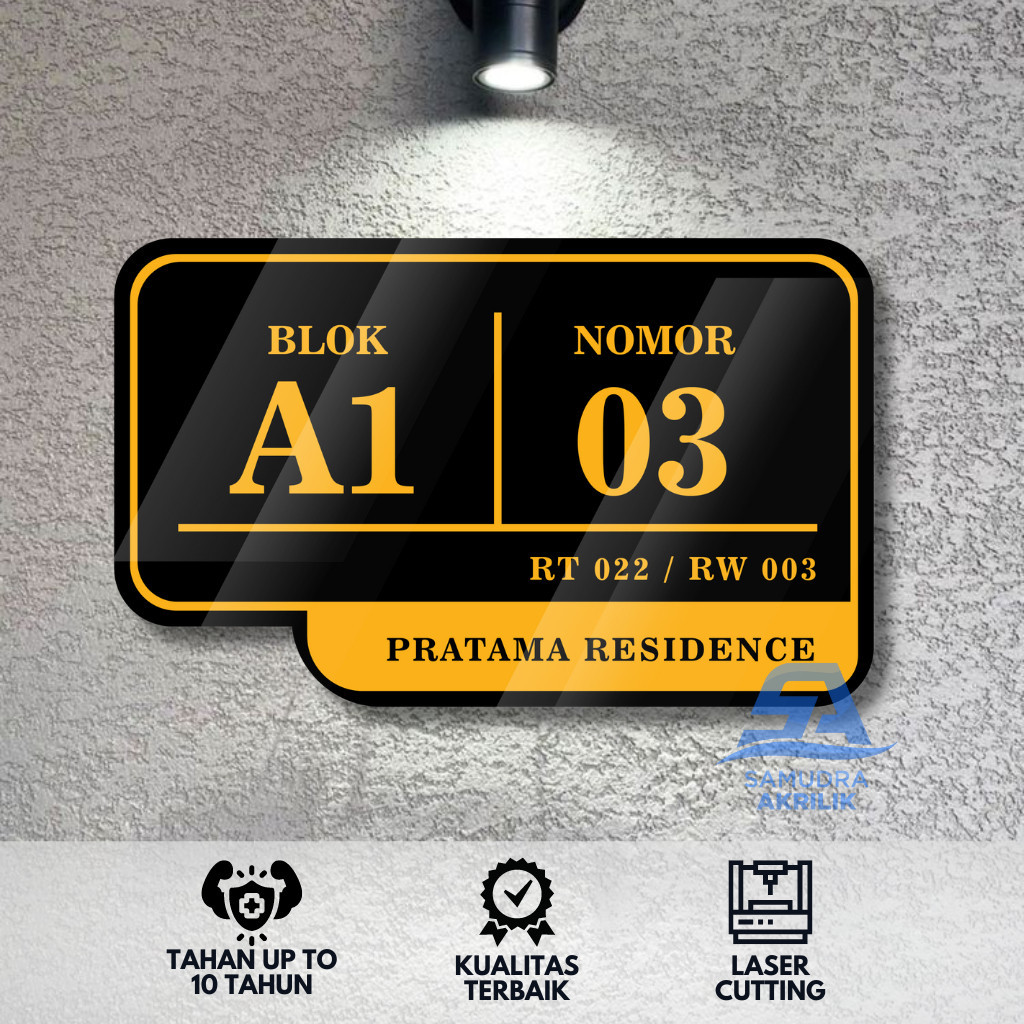Jual Nomor Rumah Aesthetic Akrilik Bebas Custom Tempel Papan Nomor ...