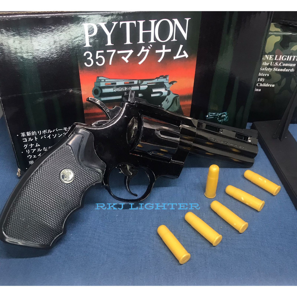 Jual PMA Korek Api Pistol Python Revolve 357 api bara tahan hembusan ...