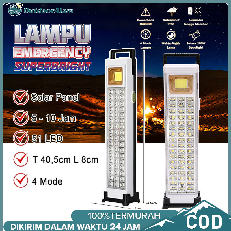 Jual Lampu Sorot LED Portabel Pencahayaan Kios Berkemah Sangat Terang Di Luar Ruangan Lampu ...
