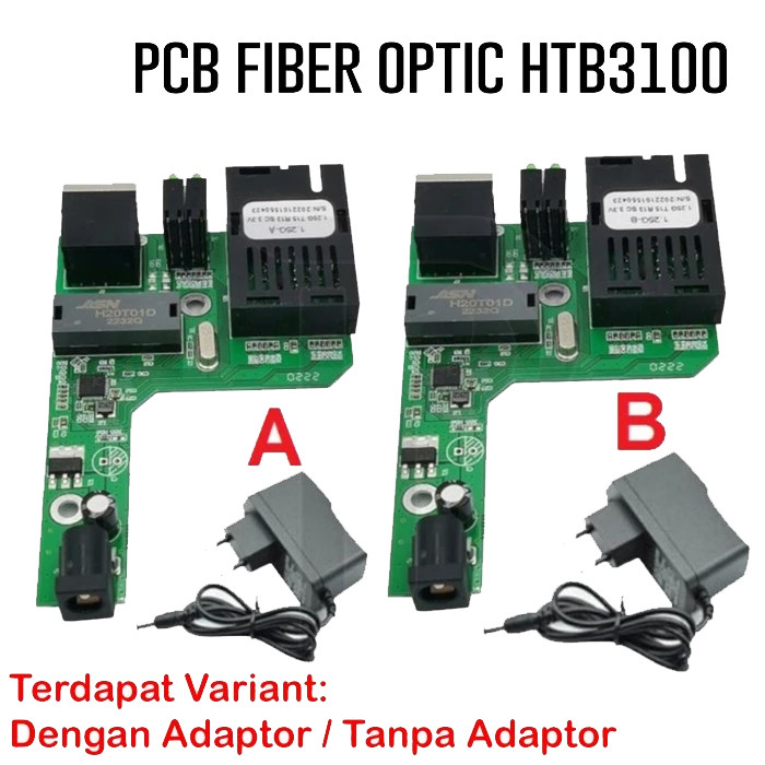 Jual PCB Netlink HTB-3100 A+B Side A Side B Fiber Optic Media Converter ...