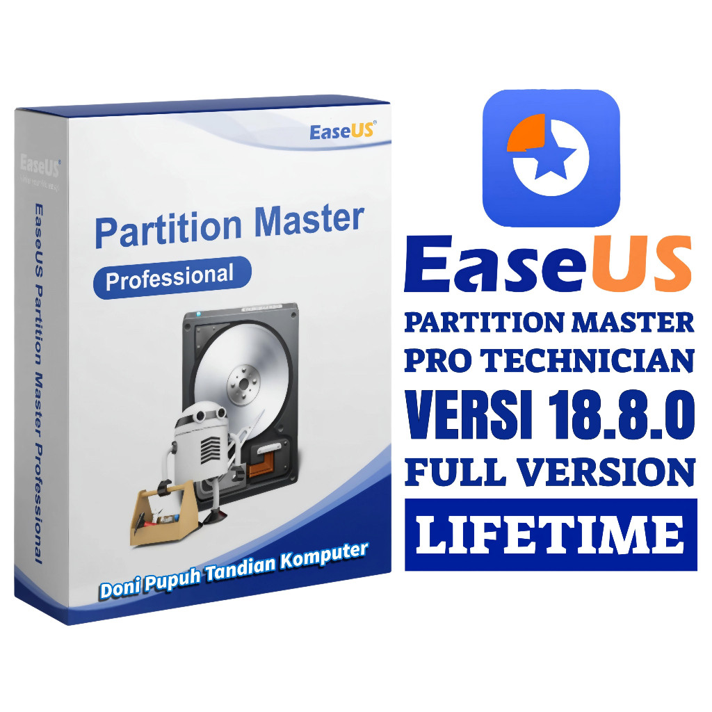 Jual EaseUS Partition Master Pro 18.8.0 Full Version Lifetime + Video ...