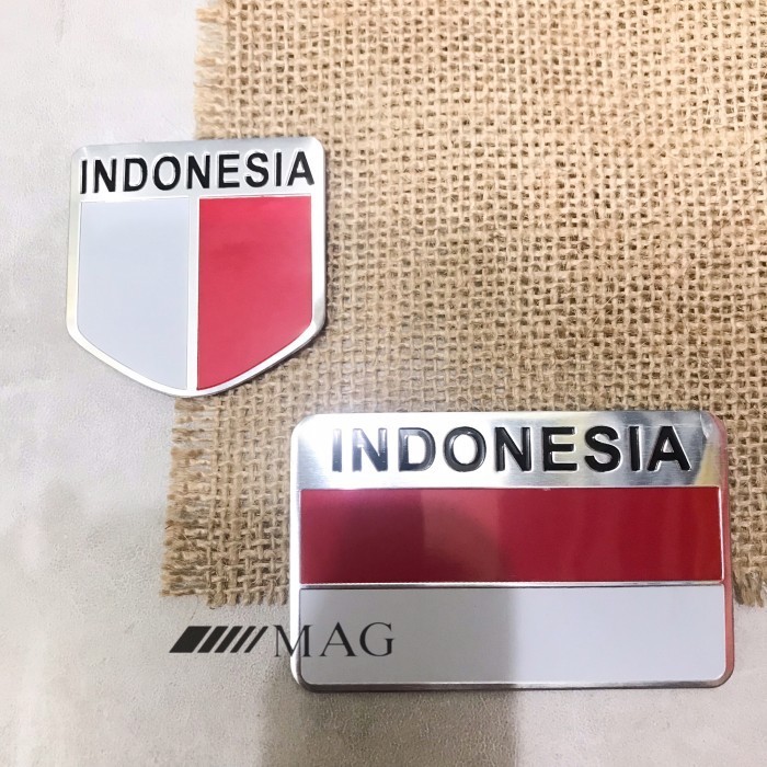 Jual Emblem Bendera Negara Indonesia Sticker Alumunium Plat Jakarta ...