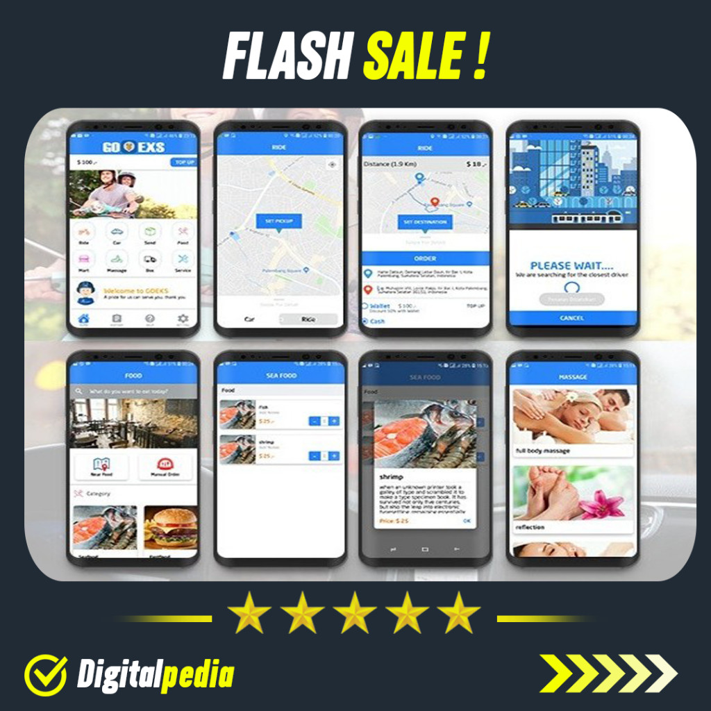 Jual Source Code Software Mirip Gojek Go-Jek Android Grab Premium ...