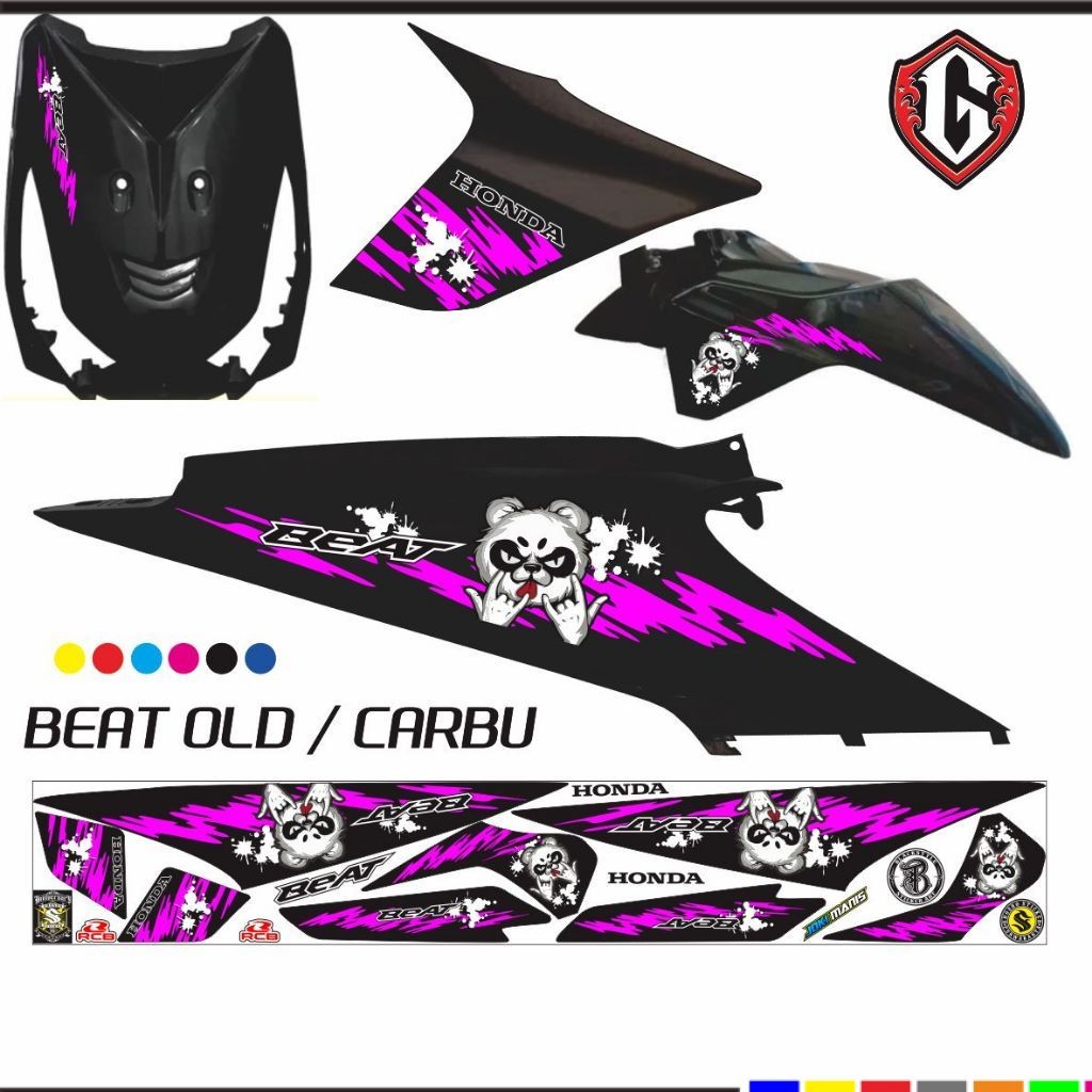 Jual STIKER STRIPING STICKER MOTOR HONDA/BEAT OLD TAHUN 2007/2010 CORAK ...