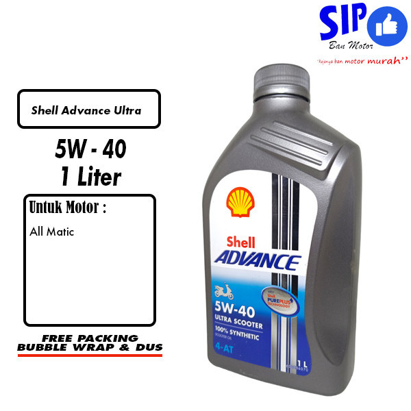 Jual Oli Shell Advance Ultra Scooter 5W 40 1 Liter (1000 ml) oli Matic ...