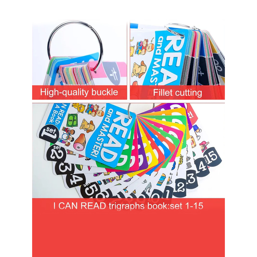 Jual 107 Groups I Can Read Phonics Learning Flashcards, English CVC ...