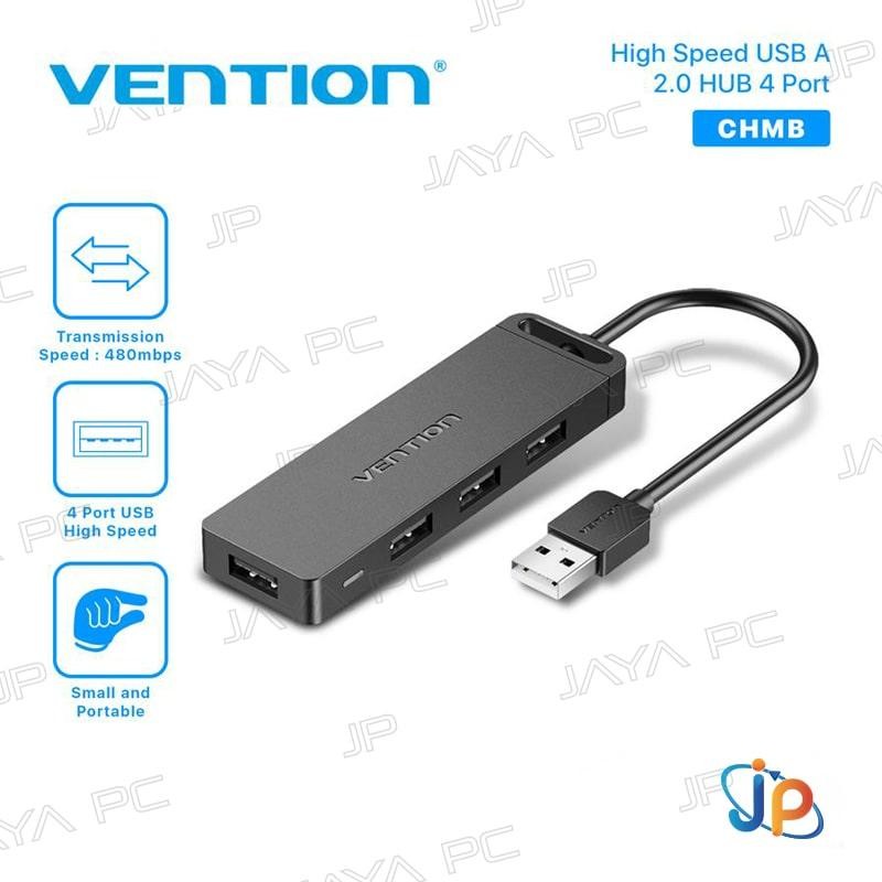 Jual Vention CHM USB Hub 4 Port - Hub 4 In 1 USB 2.0 With Power Supply ...